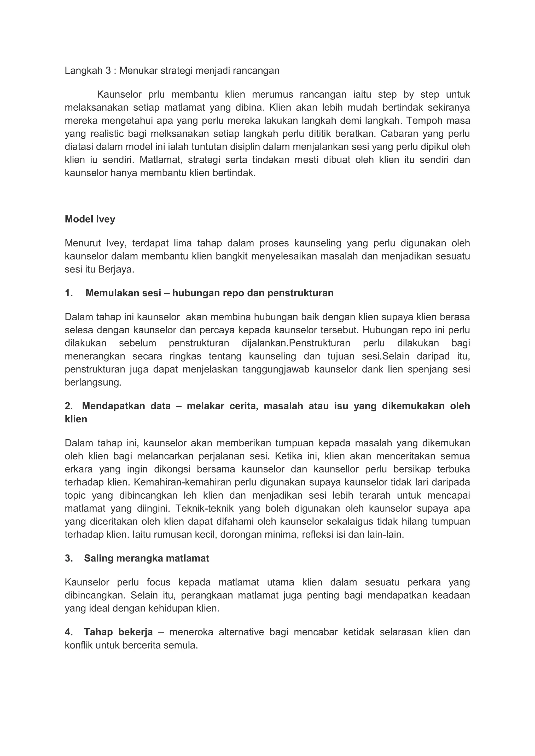 Model kaunseling | DOCX