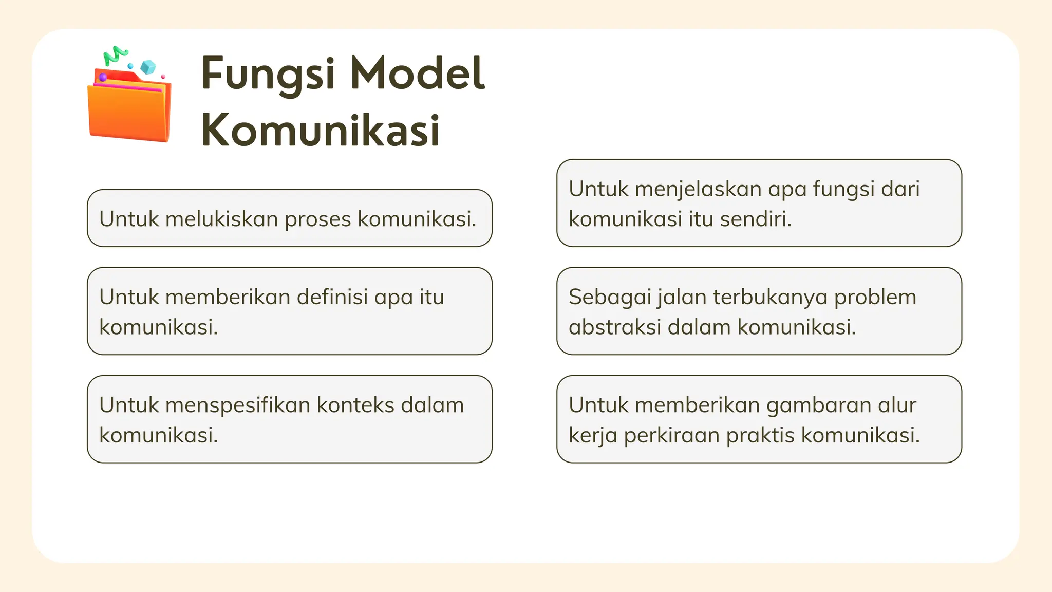 Presentasi Tentang Model Dalam Komunikasi | PDF