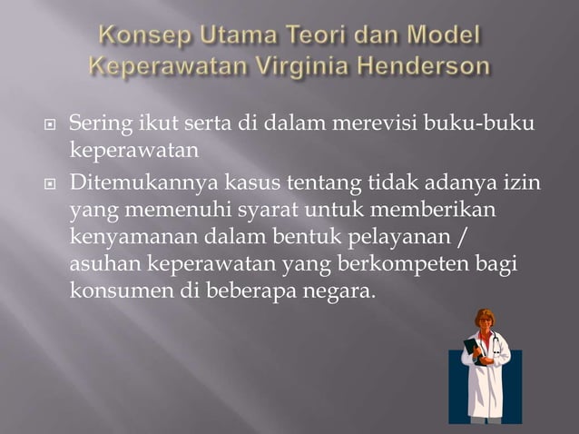 Model konsep keperawatan menurut virginia handerson | PPTX