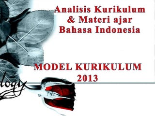 Model kurikulum 2013 | PPTX