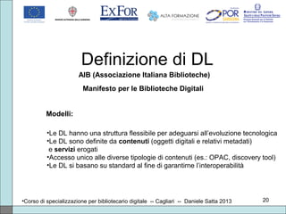 Modelli e teorie della biblioteca digitale (definizione) | PPT | Technology & Computing