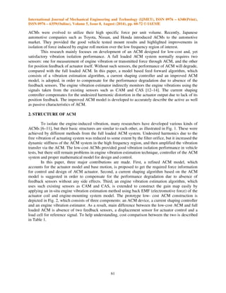 MODELLING AND OPTIMIZATION OF ELECTROMAGNETIC TYPE ACTIVE CONTROL ...