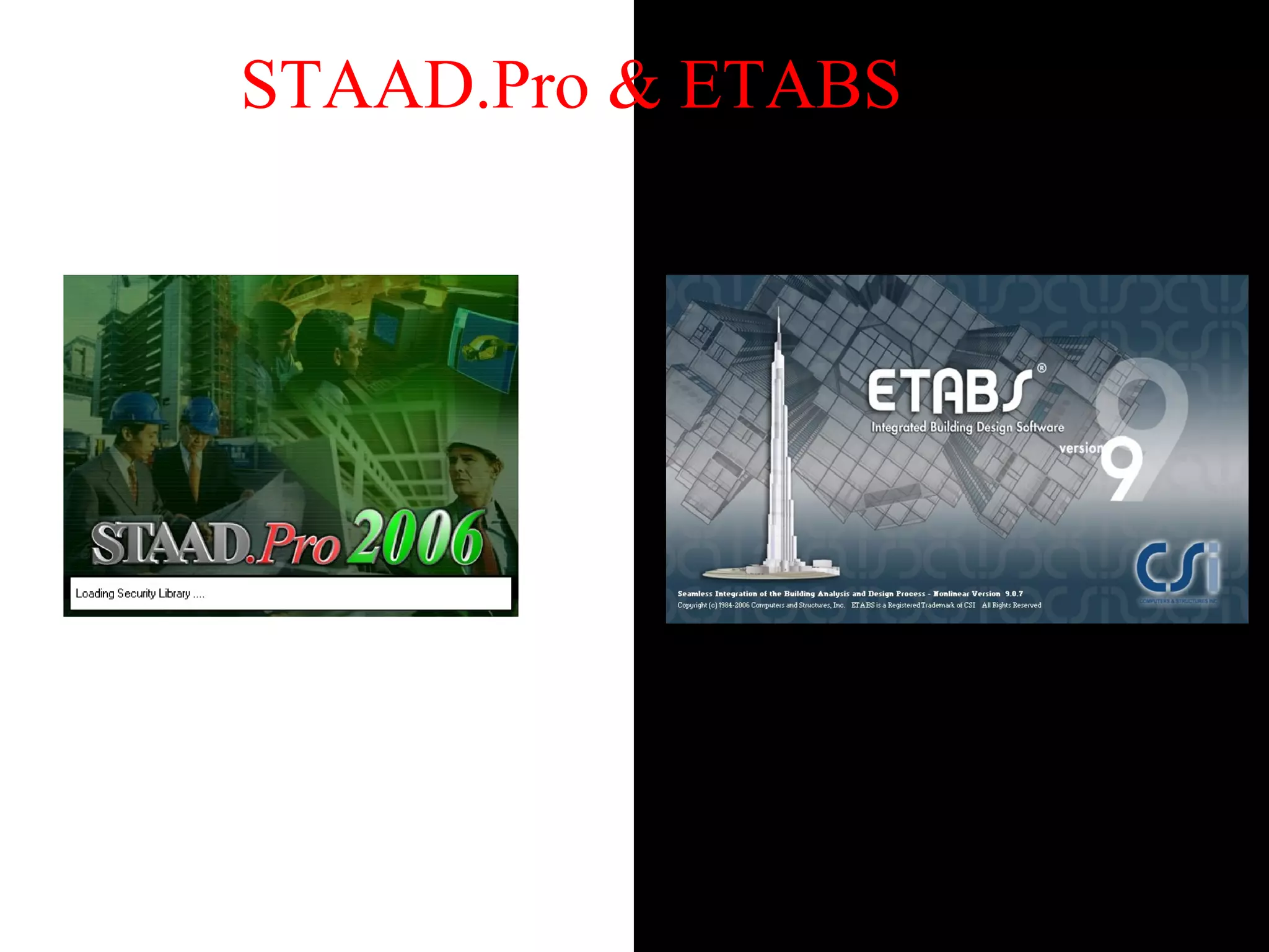 Modelling Building Frame with STAAD.Pro & ETABS - Rahul Leslie | PPT