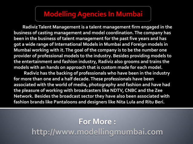 Modelling agencies mumbai | PPT