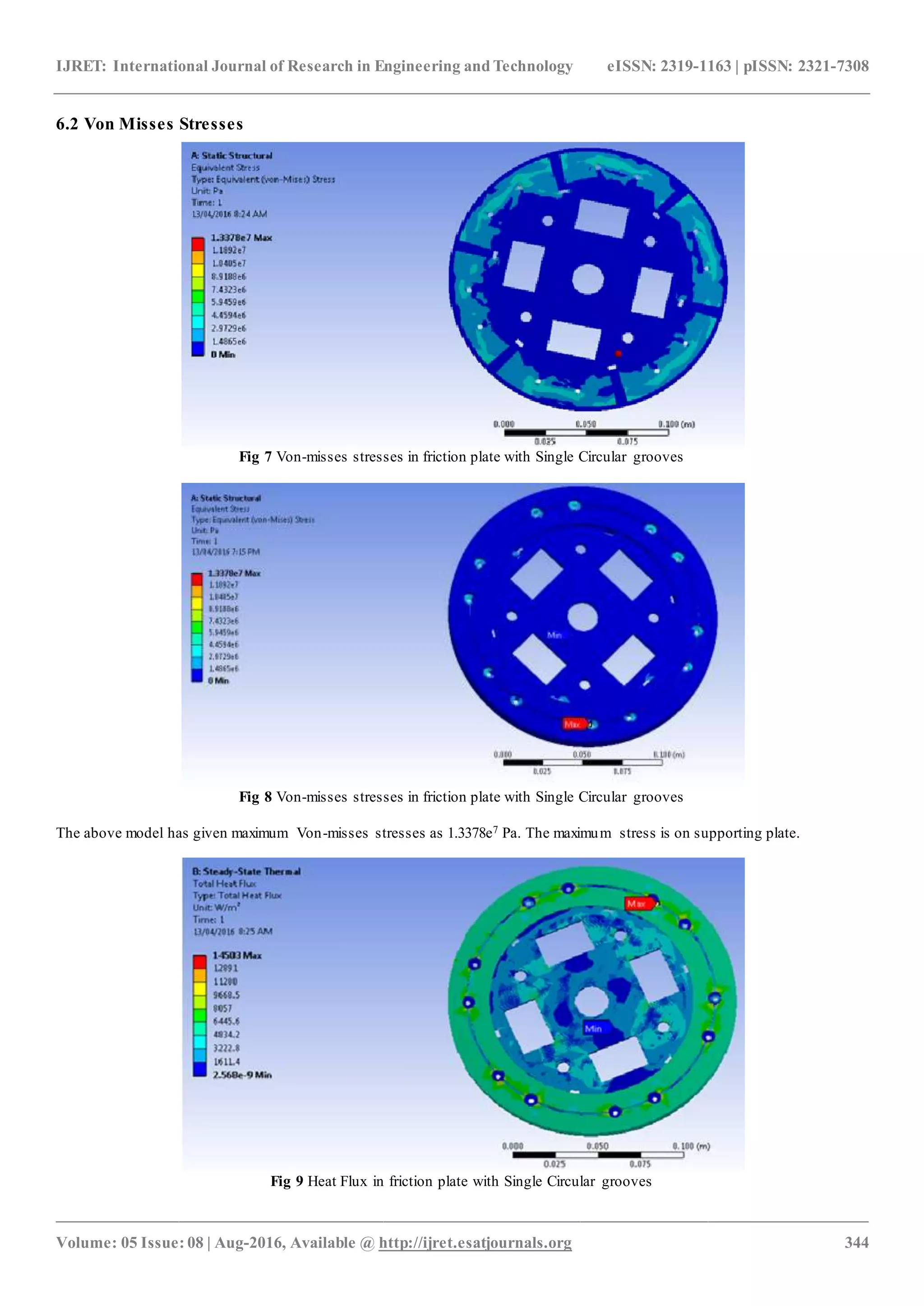Modelling and analysis of single circular grooves made on dry friction ...