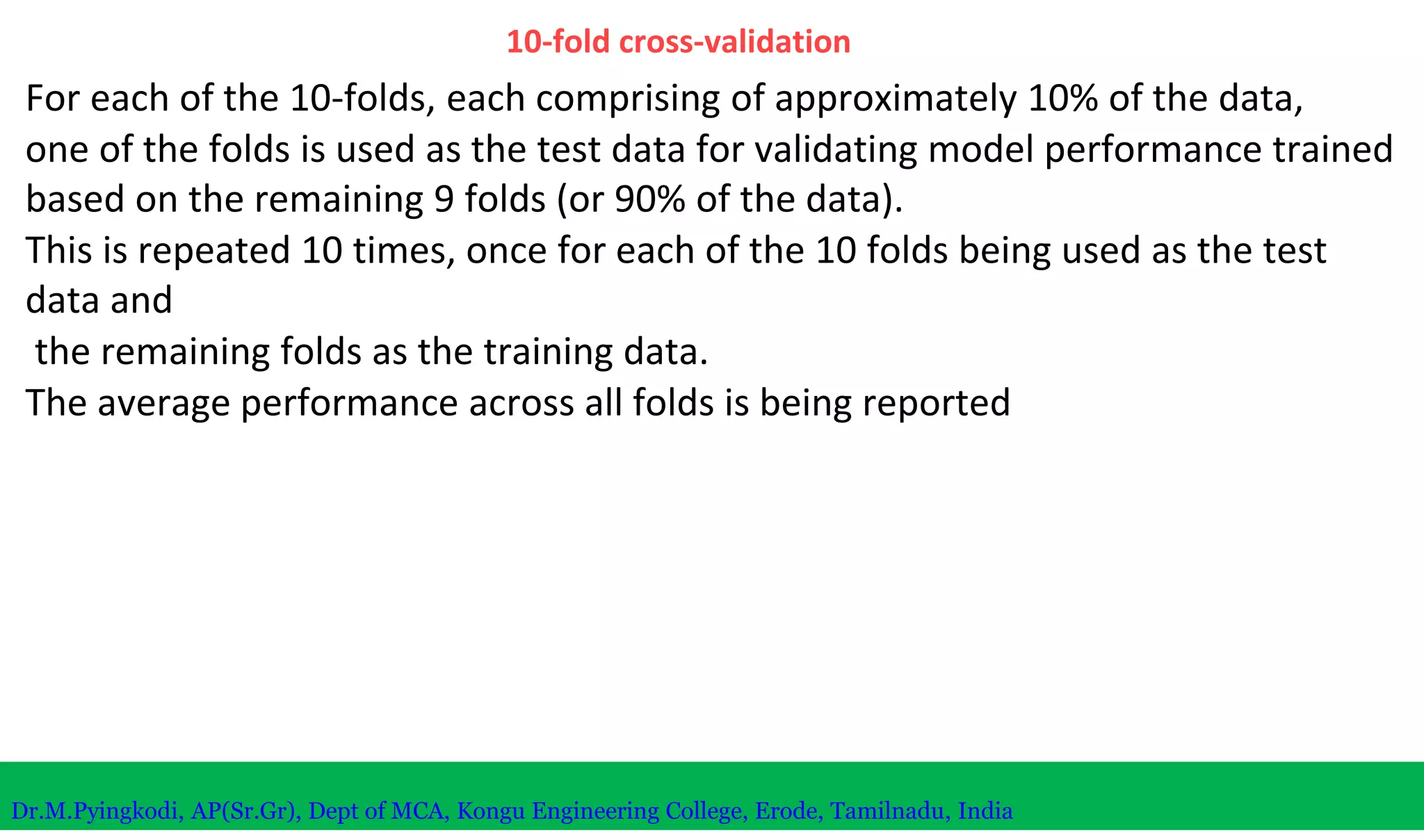 Machine Learning Model Evaluation Methods | PDF