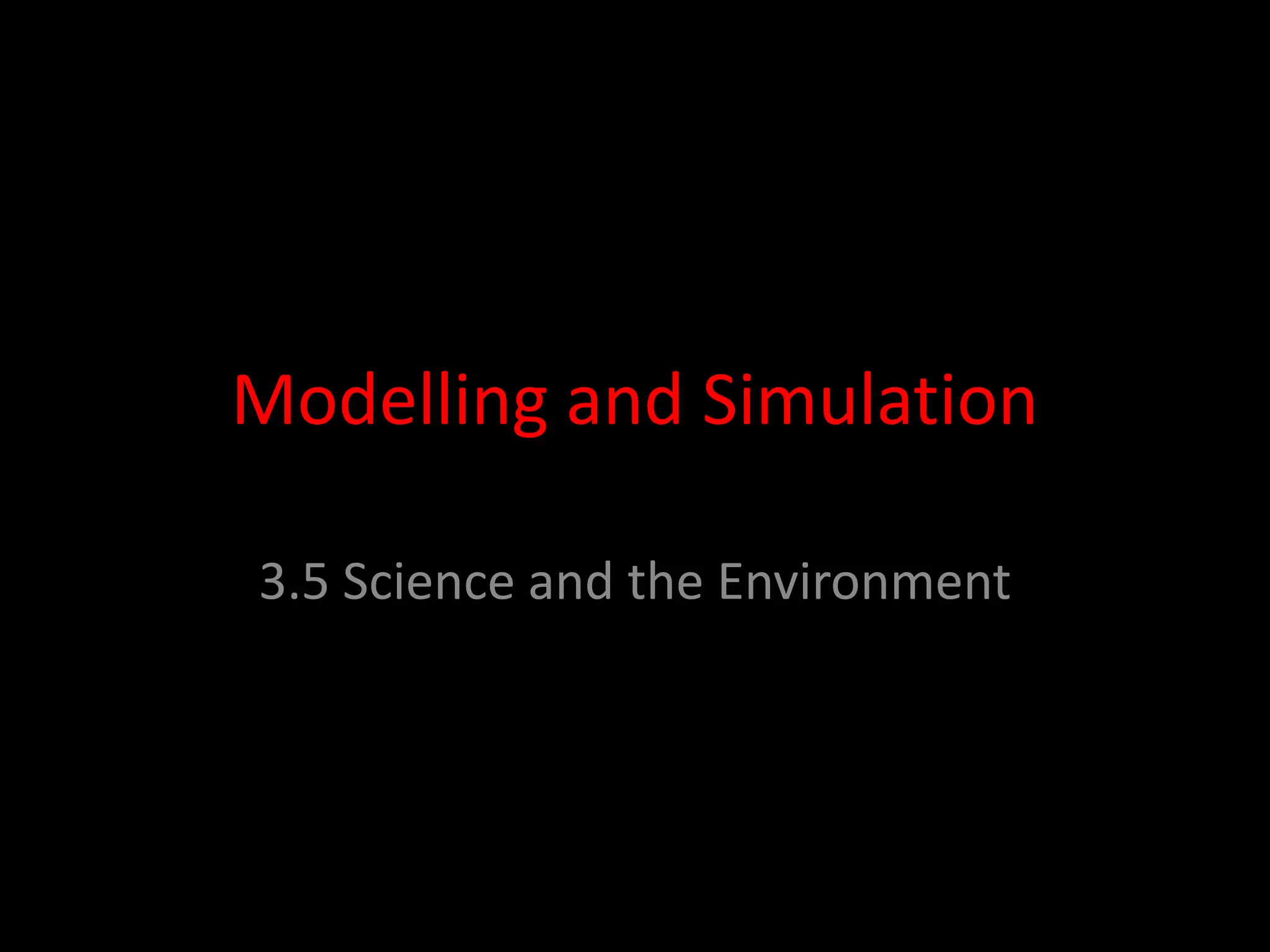 Modelling and simulation | PPTX