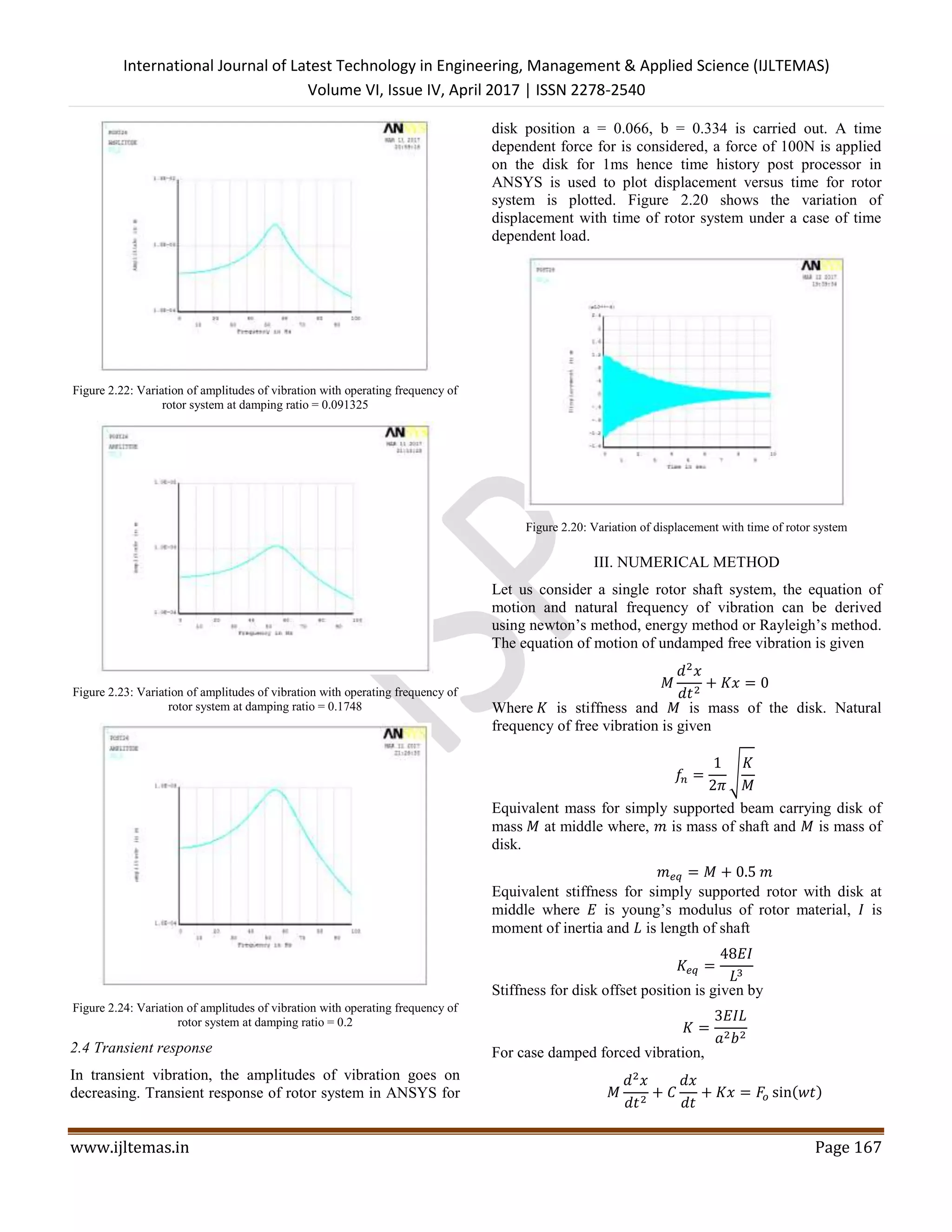Modelling And Simulation Of Single Rotor System Pdf