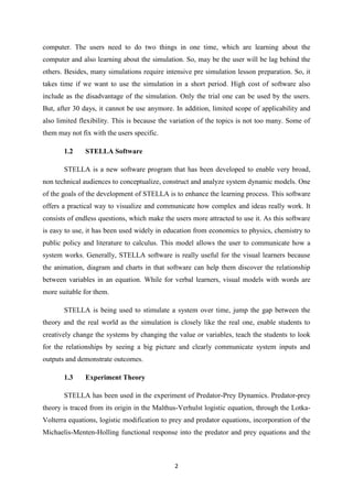 Modelling and simulation using stella | DOCX