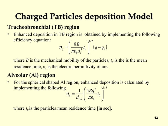 Implementation Of Charged Particles Deposition In Stochastic Lung Model