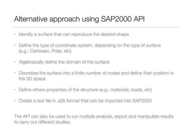 Modelling complex geometry structures using SAP2000 API | PDF | Graphics Software | Computer ...