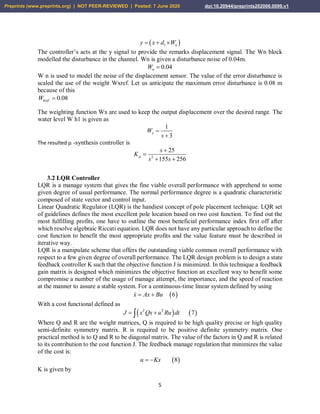 Modelling design and control of an electromechanical mass lifting system using optimal and ...
