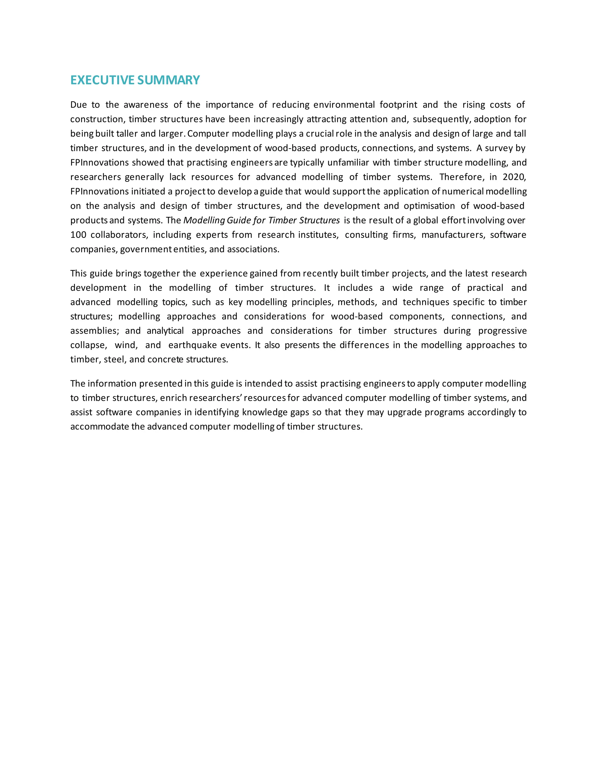 Modelling Guide for Timber Structures - FPInnovations | PDF