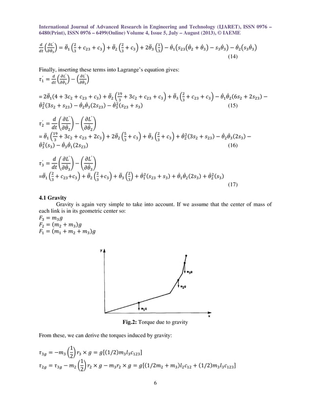 Modelling of flexible link manipulator dynamics using rigid link theory with | PDF