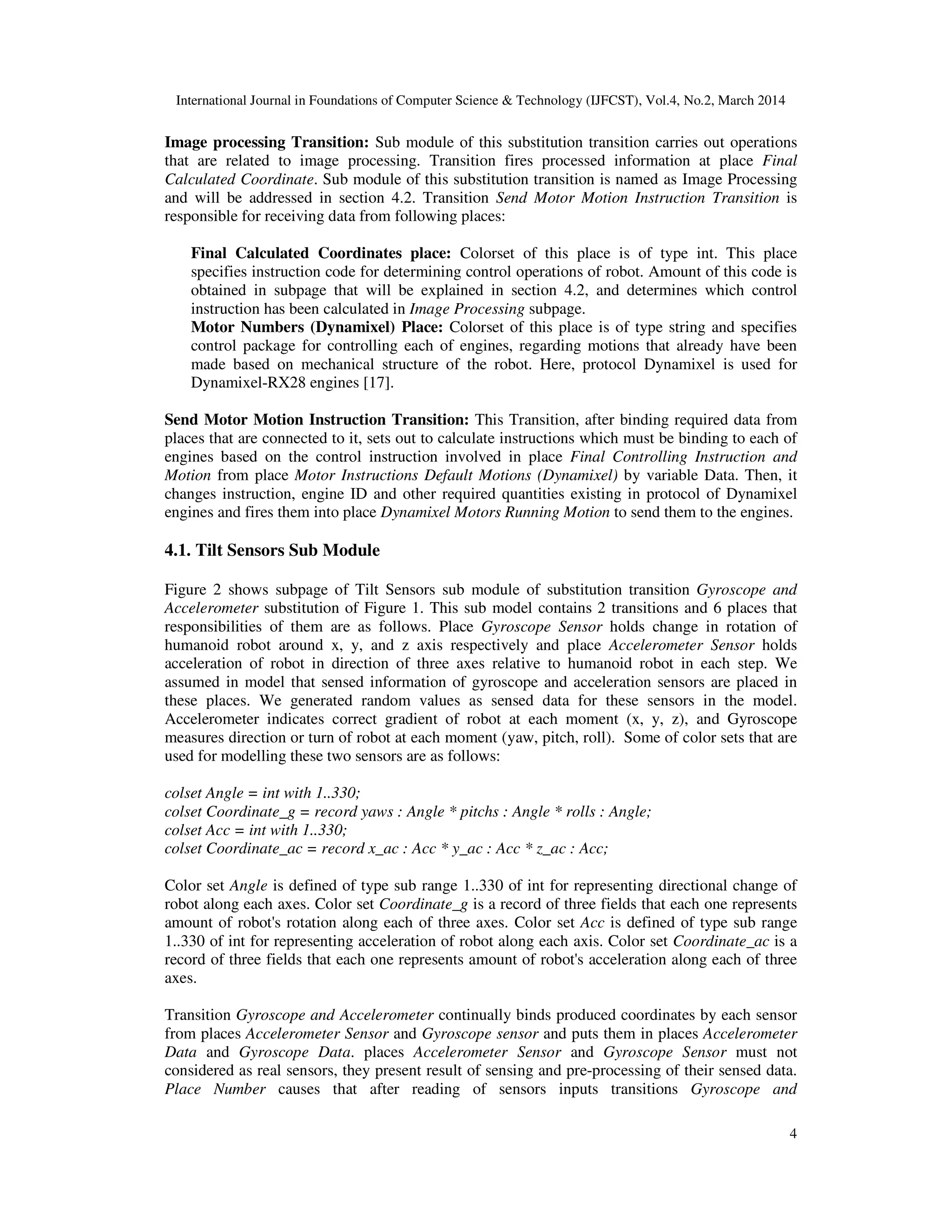 Modelling Of Walking Humanoid Robot With Capability Of Floor Detection