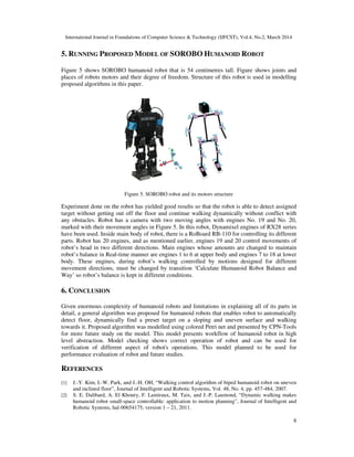 Modelling of walking humanoid robot with capability of floor detection ...