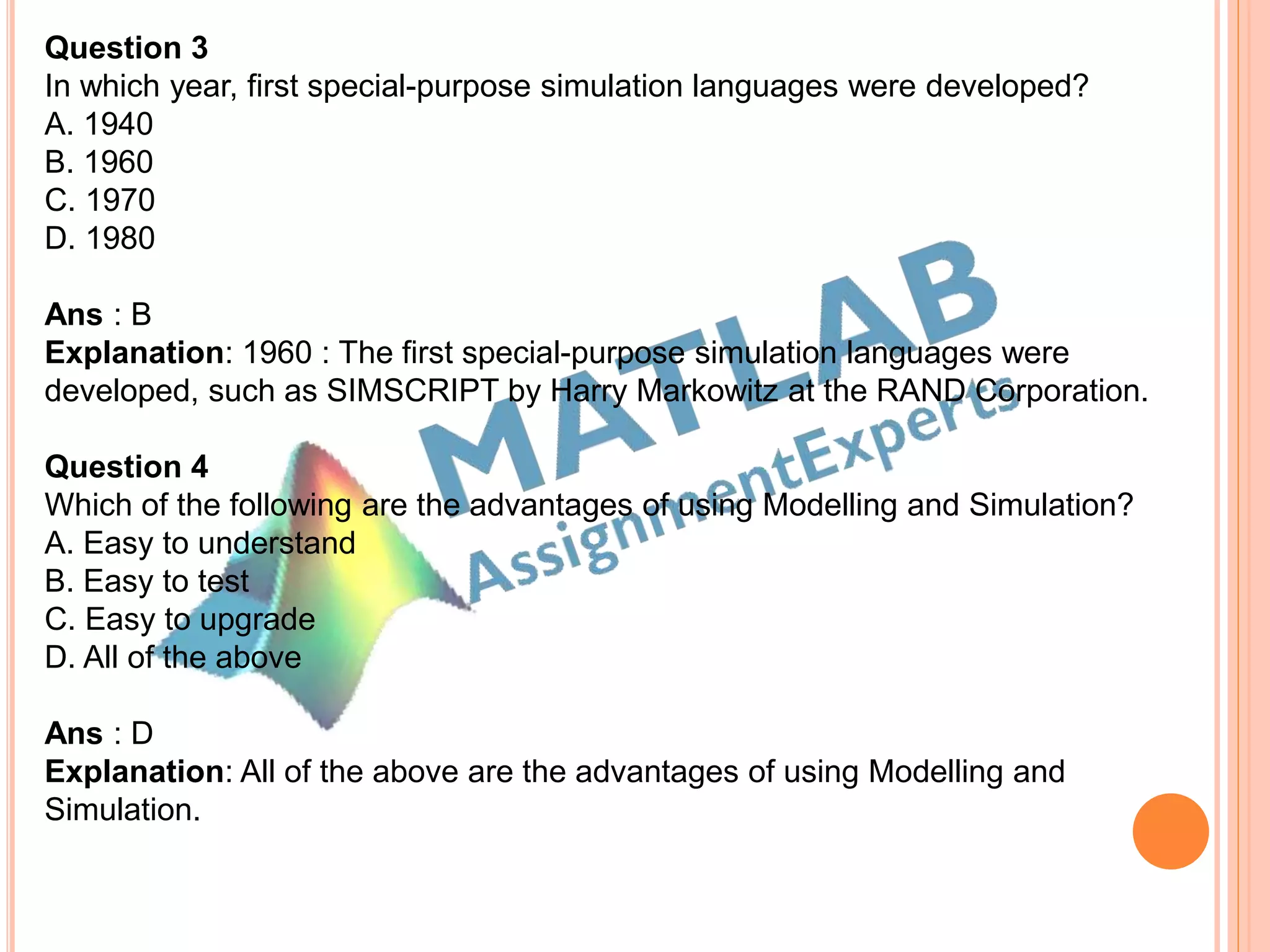 Modelling & Simulation Assignment Help | PPT Modelling & Simulation Assignment Help | PPT