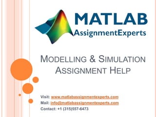 Modelling & Simulation Assignment Help | PPT
