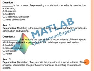 Modelling & Simulation Assignment Help | PPT