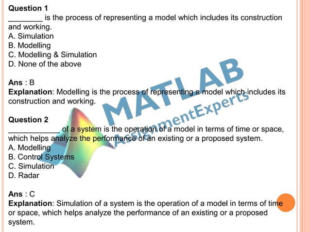 Modelling & Simulation Assignment Help | PPT