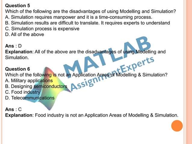 Modelling And Simulation Assignment Help Ppt