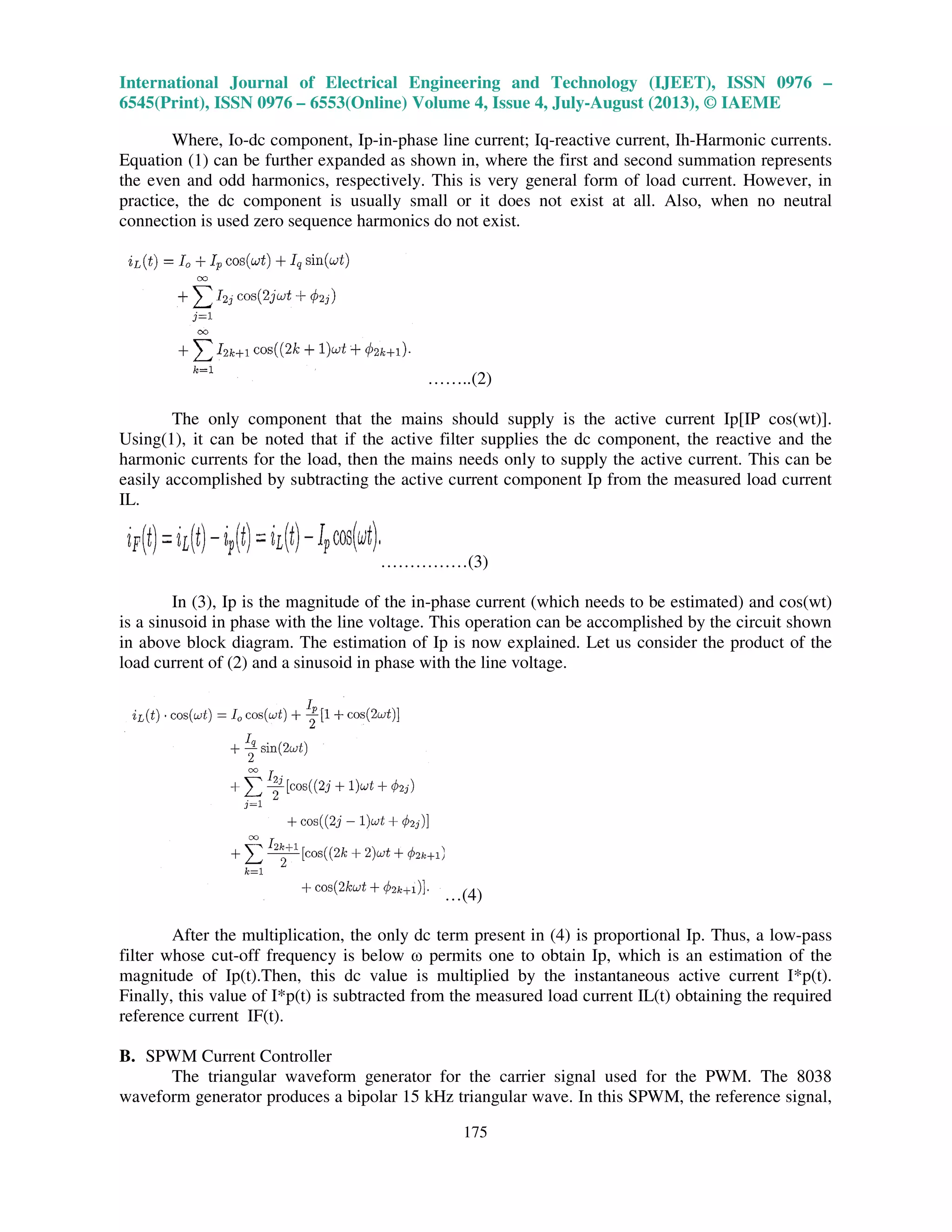 Modelling & simulation of active shunt filter for compensation of system harm | PDF