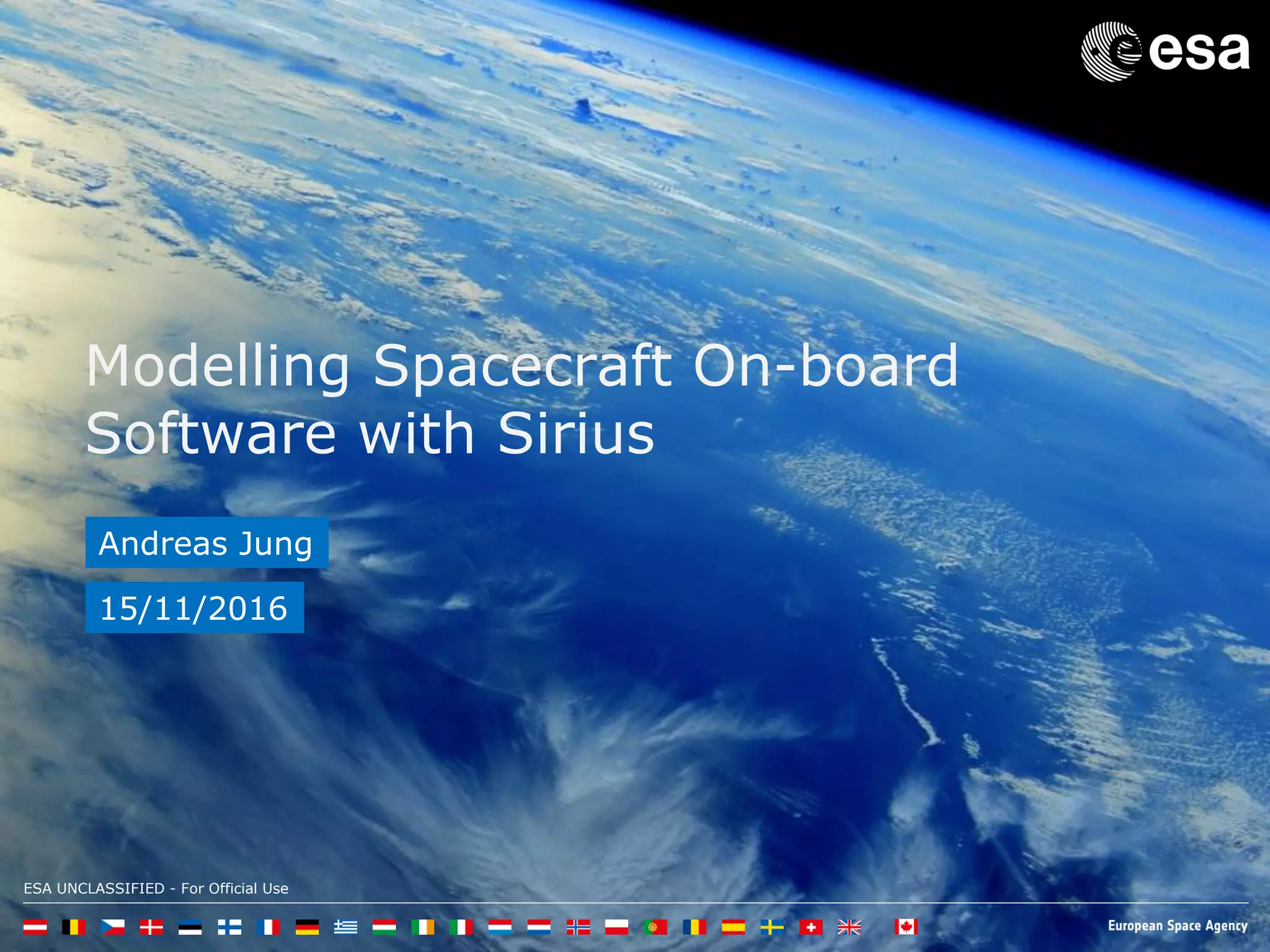 SiriusCon2016 - Modelling Spacecraft On-board Software with Sirius | PPT
