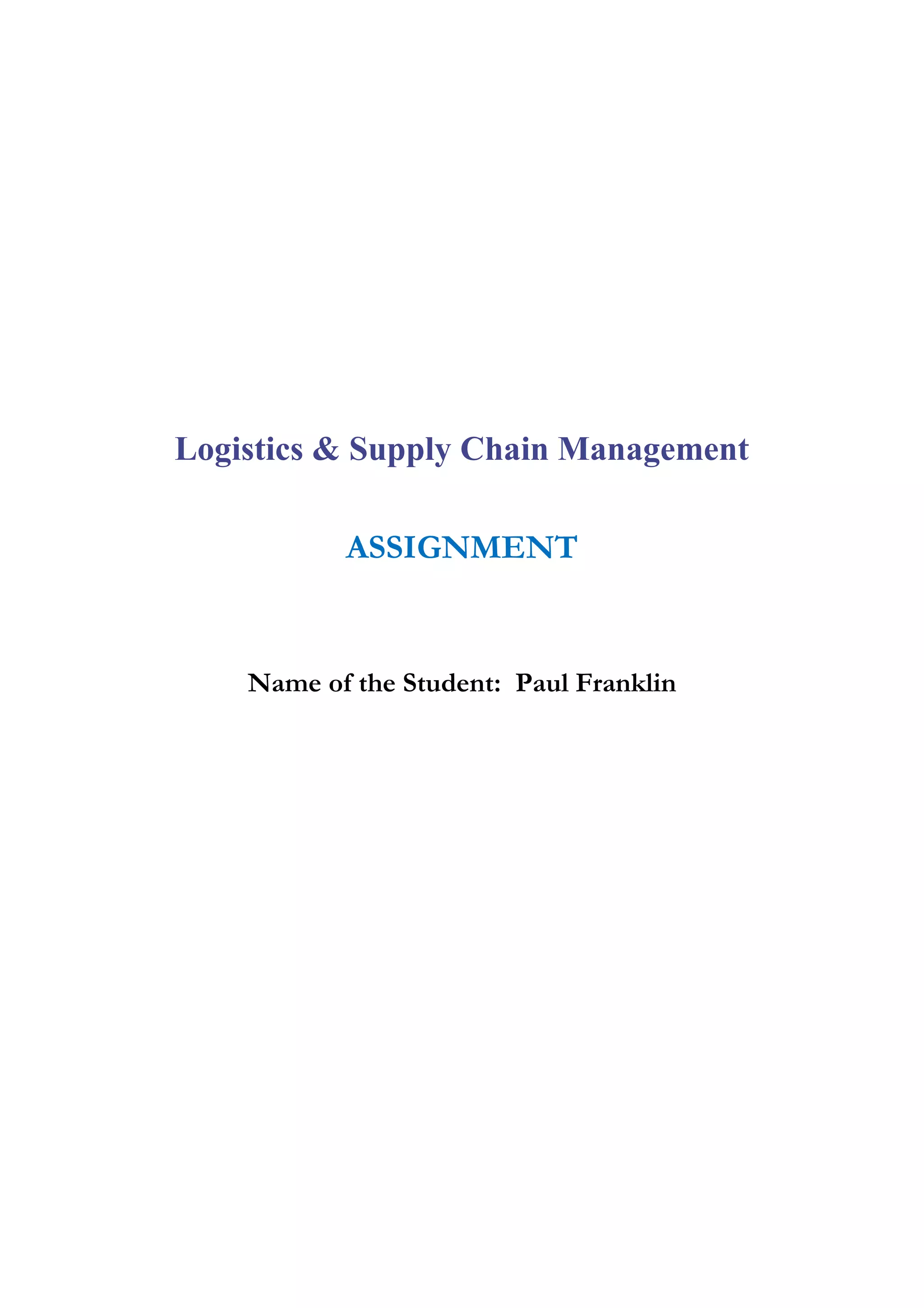 Modelling Supply Chain Pdf