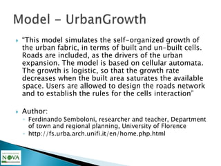 Modelling urban dynamics models | PPT