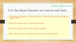Modelling with a linear function | PDF