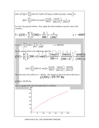 Modelling with first order differential equations | PDF