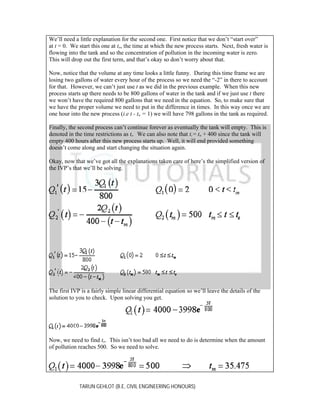 Modelling with first order differential equations | PDF
