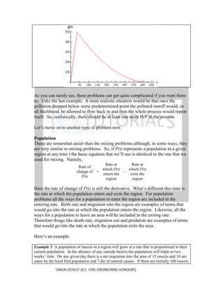 Modelling with first order differential equations | PDF