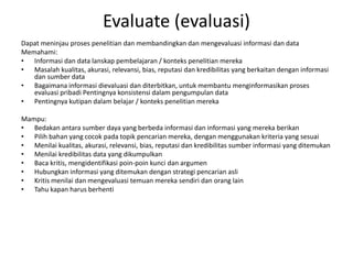 Model literasi informasi | PPTX
