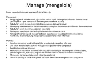 Model literasi informasi | PPTX