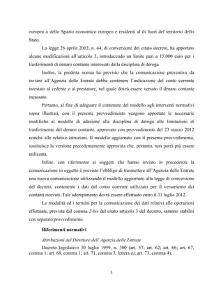 Modello deroga contante aggiornato | PDF