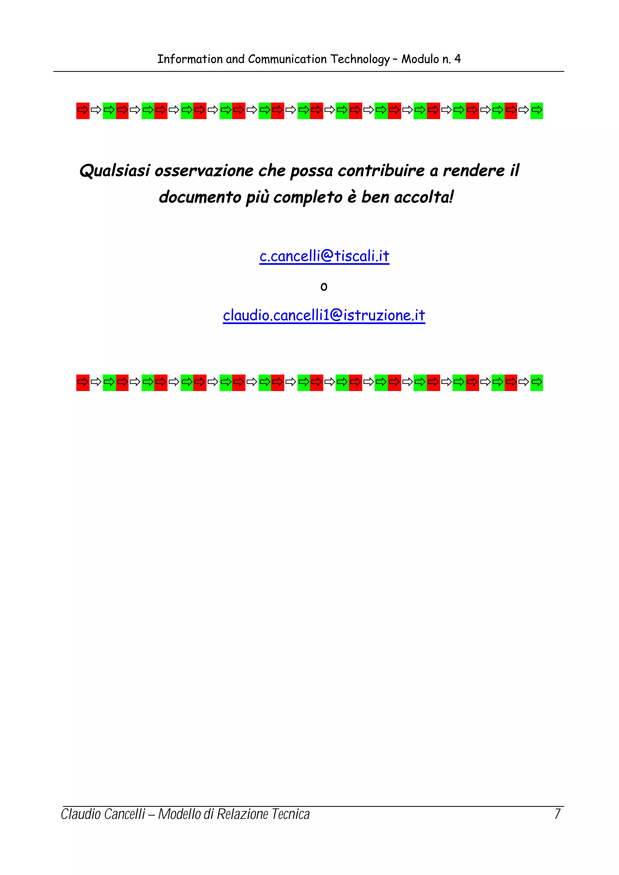 Modello di Relazione Tecnica | PDF