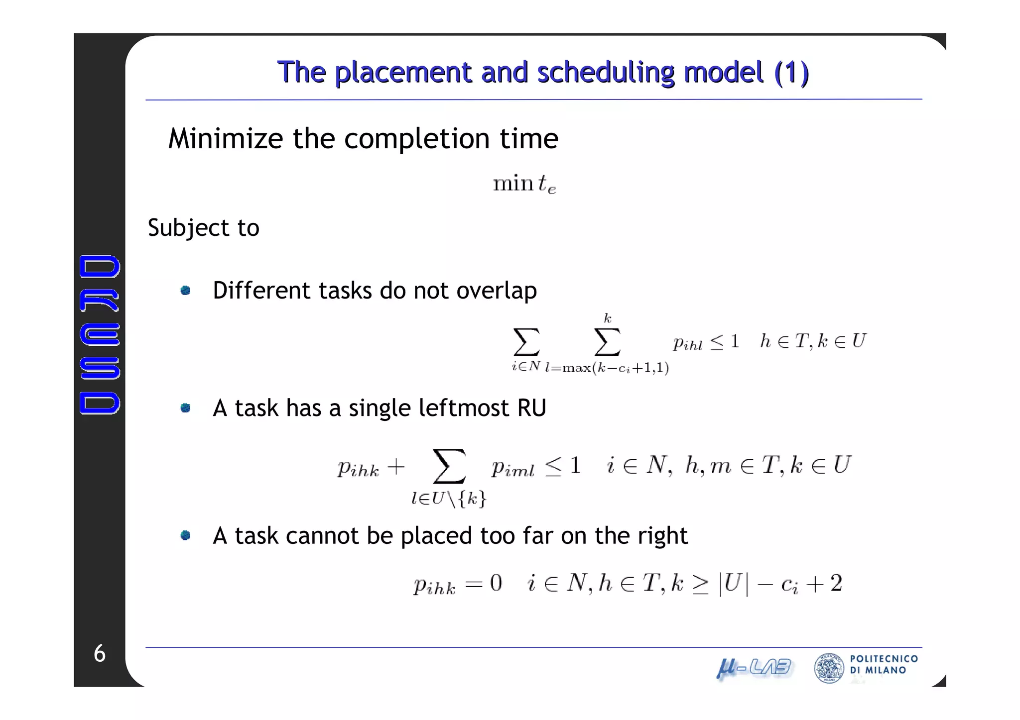 RCIM 2008 - Modello Scheduling | PPT