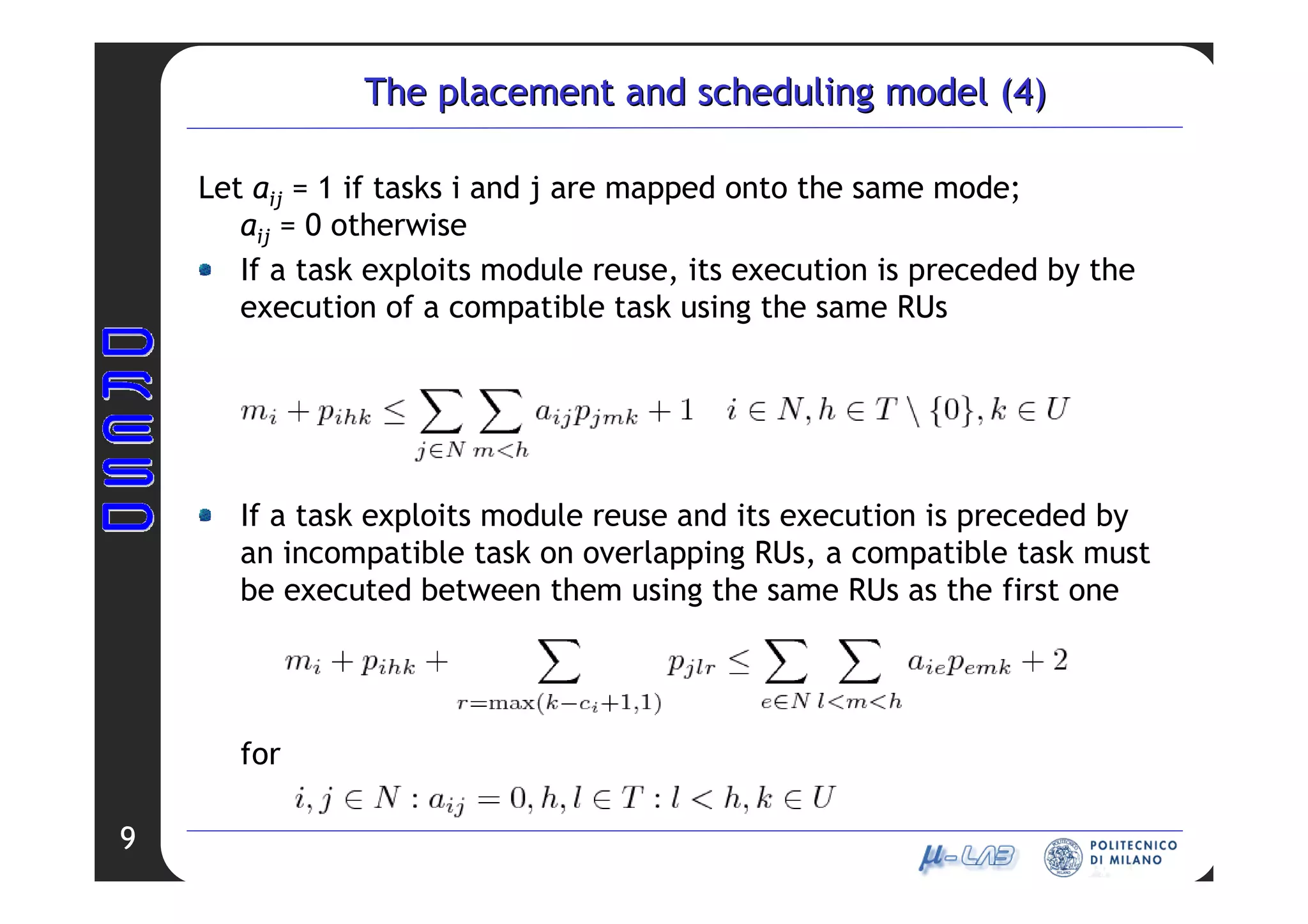 RCIM 2008 - Modello Scheduling | PPT