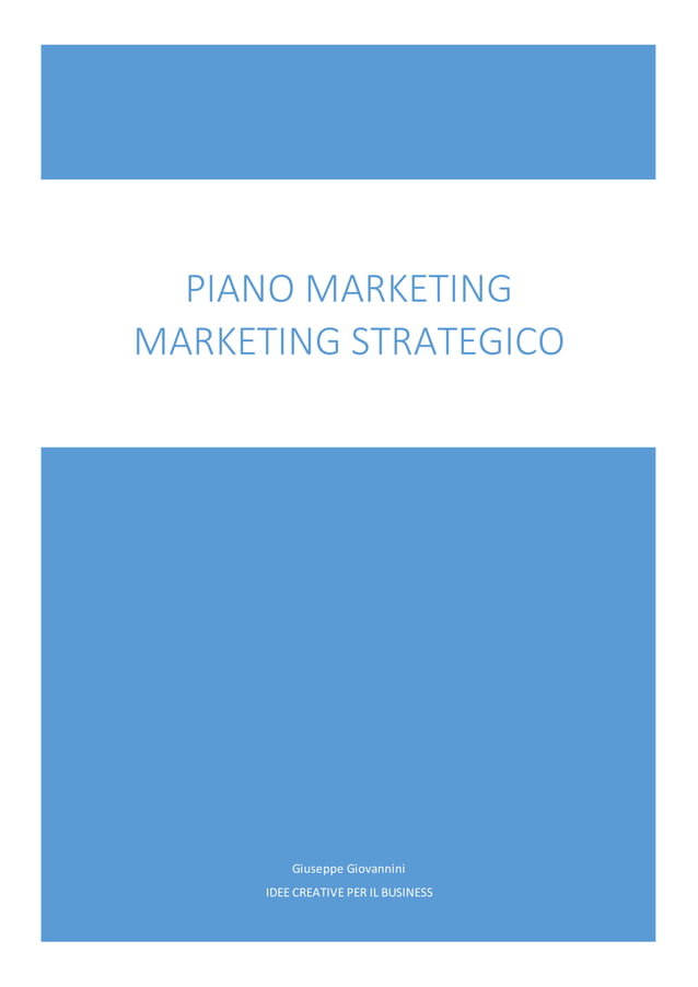 Modello STP per startup - Corso Marketing | PDF