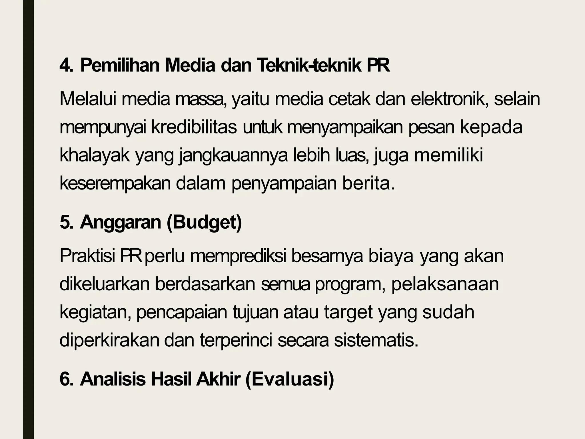 Model Manajemen Strategi Public Relations | PPTX
