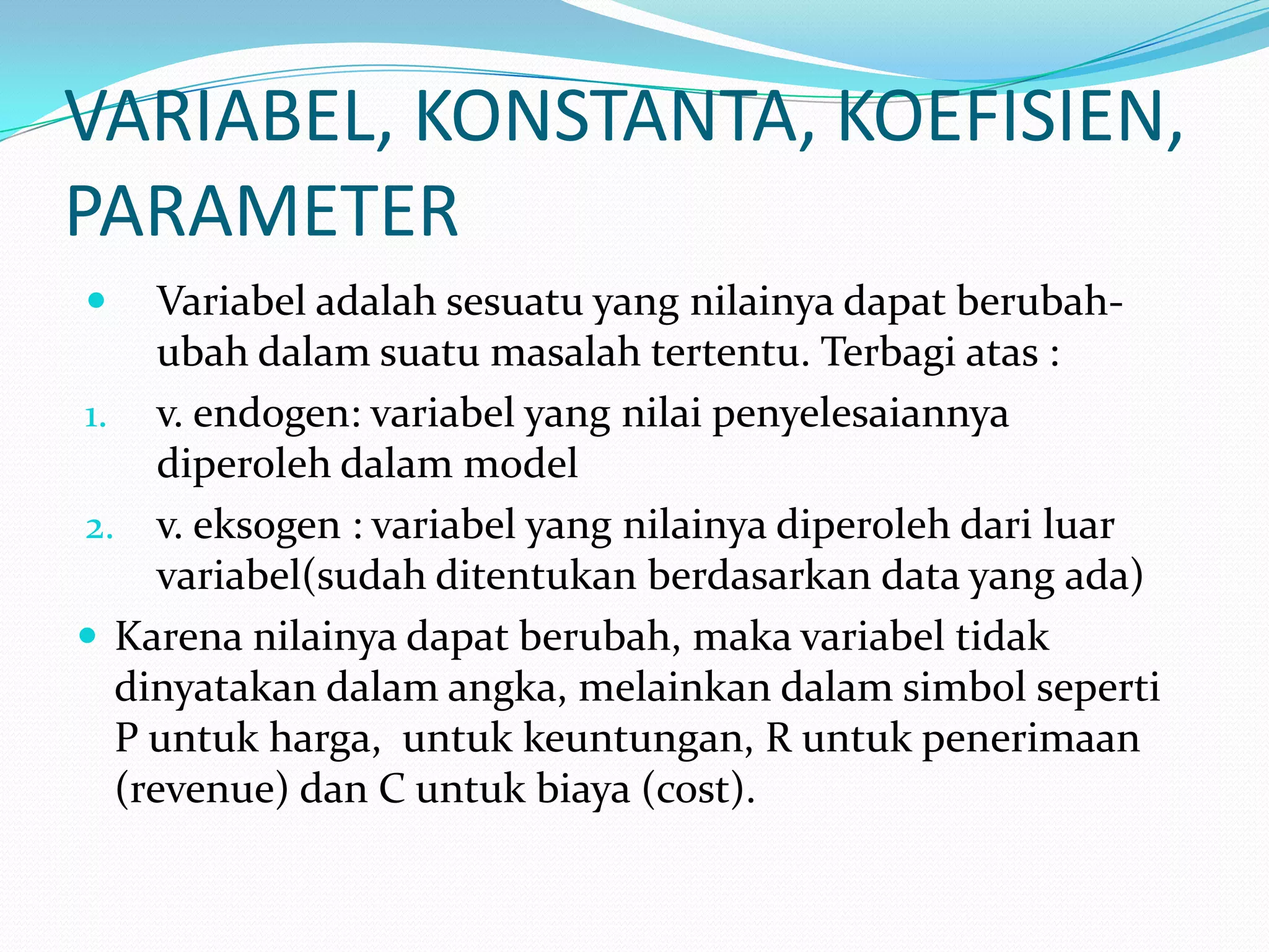 Model matematika | PPTX