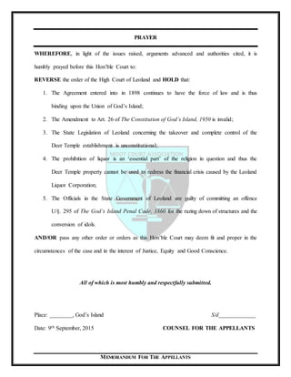 Legal Memorial Example | DOCX