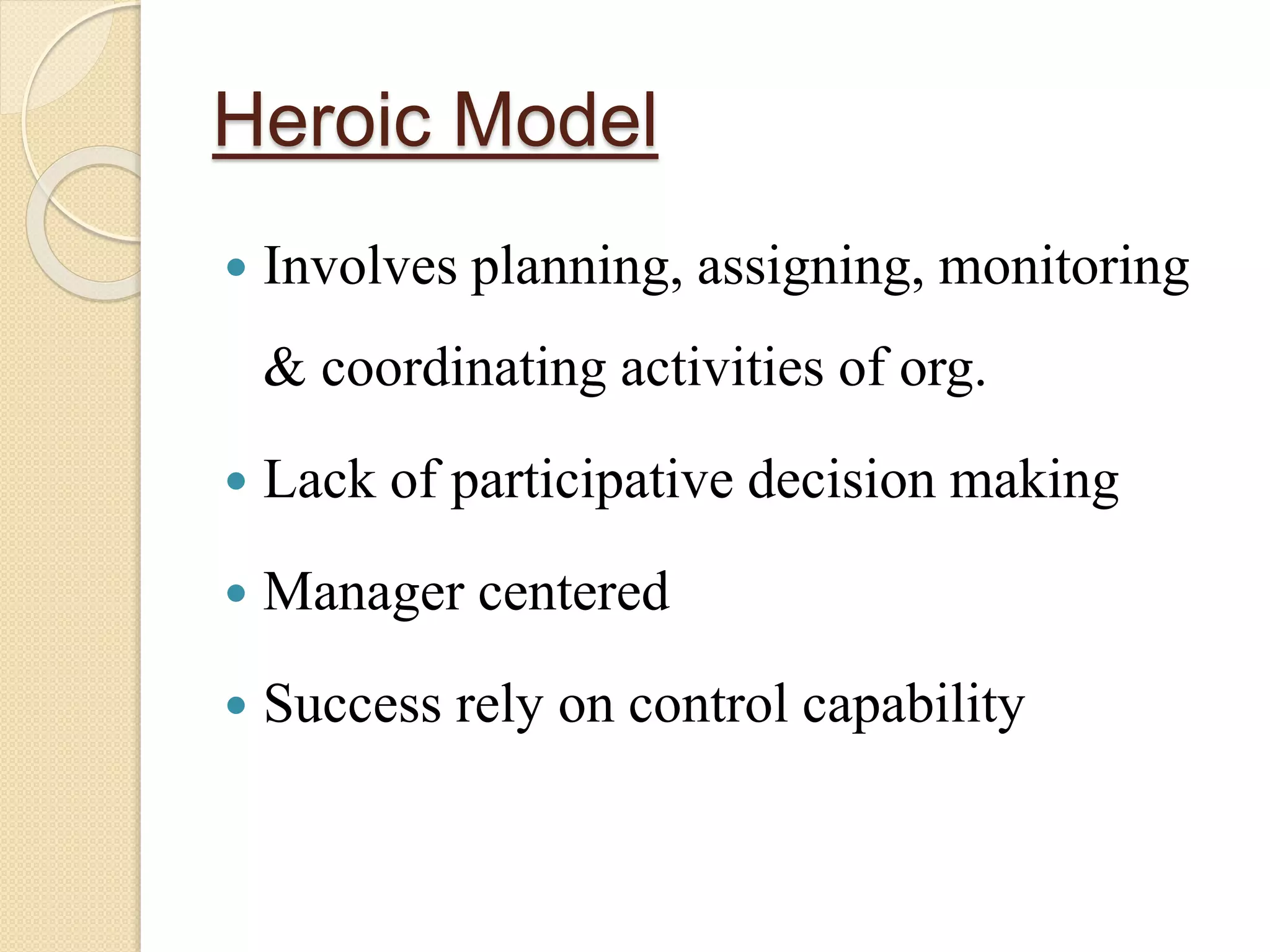 Model & method of managerial job | PPTX