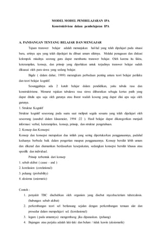 Model model pembelajaran ipa | DOCX