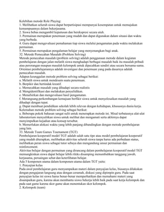 Model model pembelajaran terbaru | DOCX