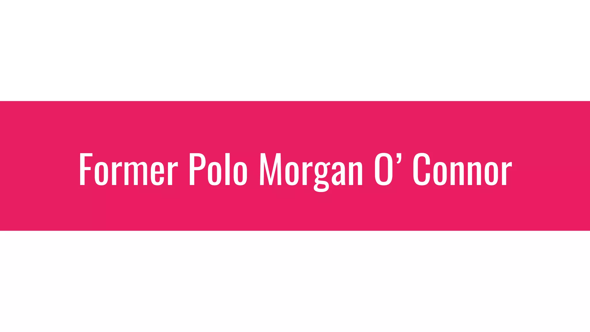 Morgan O'Connor Model | PDF