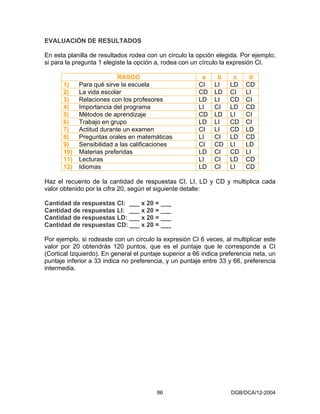 Modelo cuadrantes-cerebrales-test-alumnos | PDF