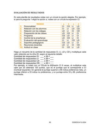 Modelo cuadrantes-cerebrales-test-docentes | PDF