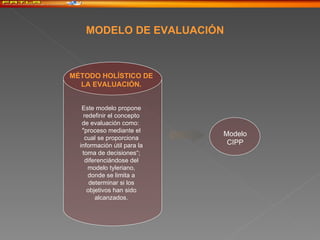 Modelo De Evaluacion Stufflebeam | PPT